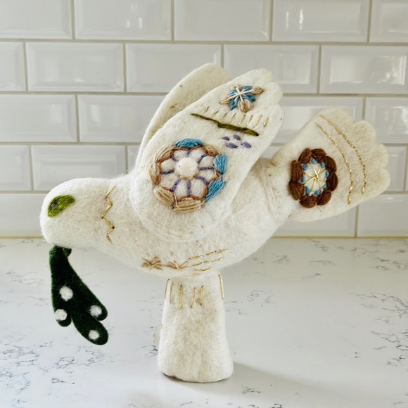 Anthropologie | Holiday | Anthropologie Unity Felt Dove Tree Topper ...